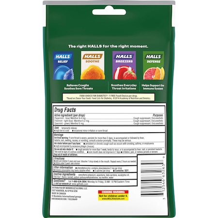 Halls Sugar Free Menthol Lyptus Assorted Mint Cough Drops 25 Count, PK48 63262 | Zoro